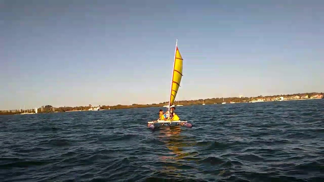 Micro catamaran, Expandacraft pocket cat fits in a small car - YouTube