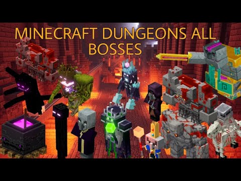 Minecraft Dungeons - All Bosses - YouTube
