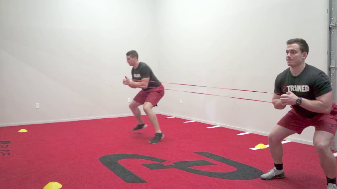 Anti Rotation Band Resisted Shuffle Continuous - YouTube
