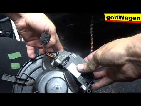 VW Golf 5 how to change blower motor resistor /rozbor blower fan/ or ...