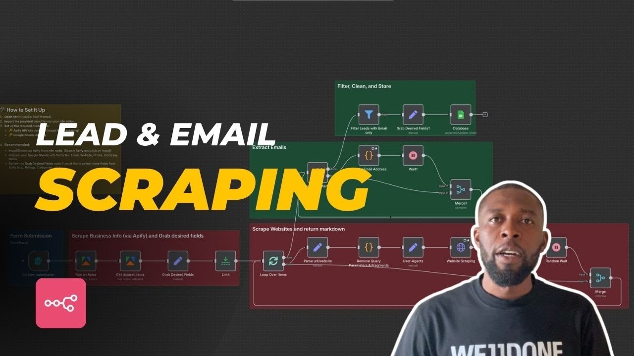 n8n Google Maps Lead Gen with Apify & Email Web Scraping - YouTube