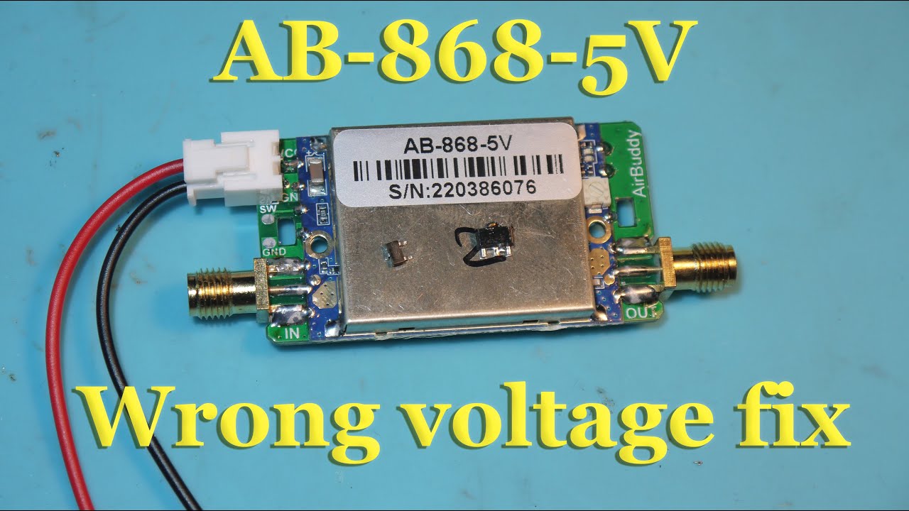 AB868-5V / AB-Iot-868 Lora Helium amplifier fix - YouTube