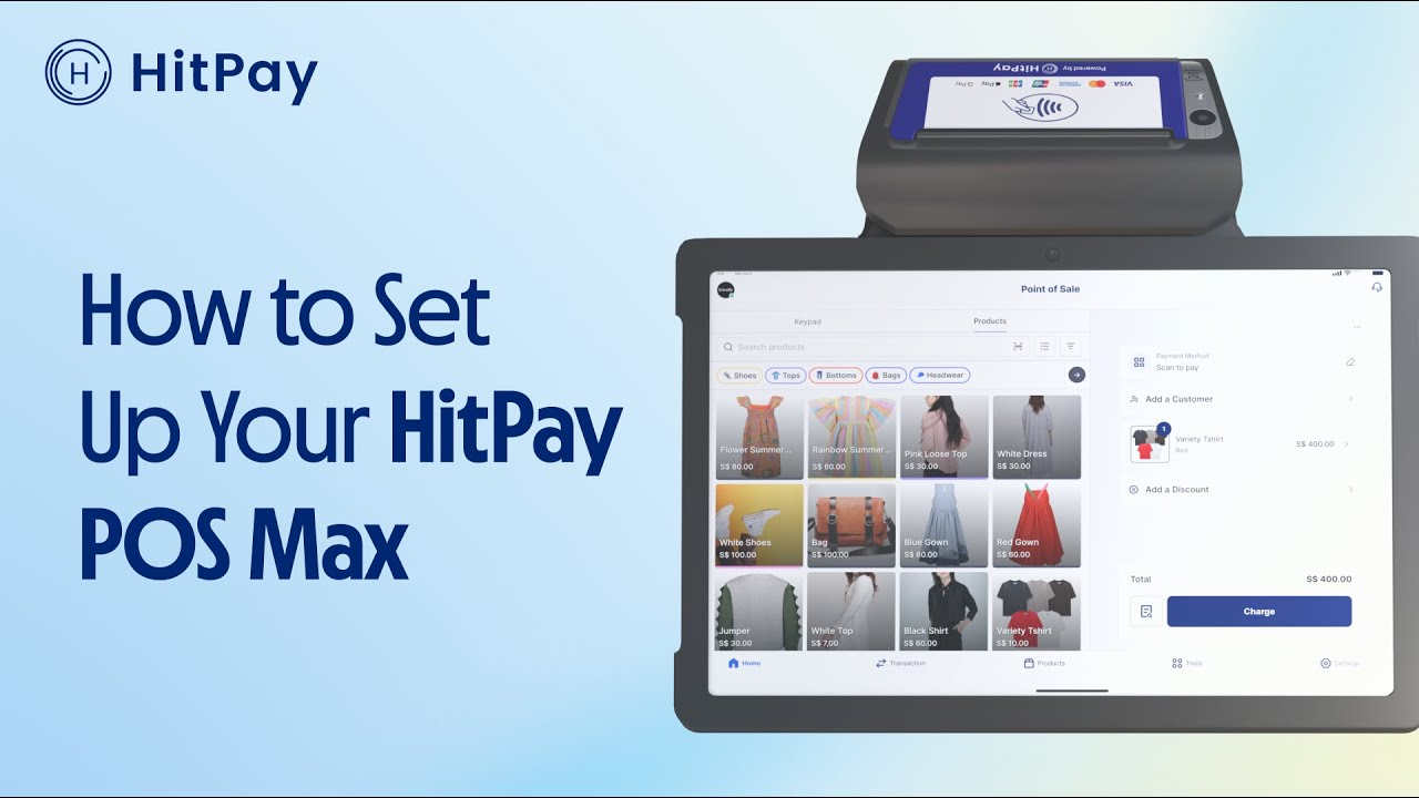 How to Set Up HitPay POS Max | HitPay Card Terminals - YouTube