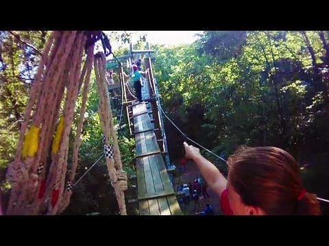 Zip Line with Helmet Cam Footage - YouTube