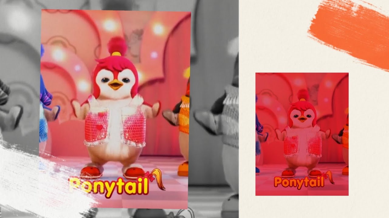 Ponytail song featuring cute Penguins | Penguin dance |Nursery rhymes ...