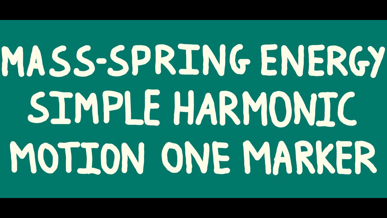 Mass-Spring Energy SHM - Worked Example - A-level Physics - YouTube