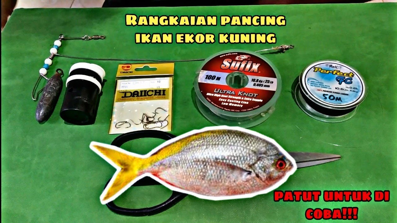 Cara membuat rangkaian pancing ikan ekor kuning. [TUTORIAL] - YouTube