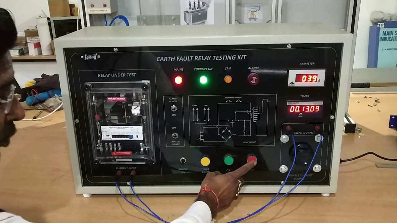 Electromechanical IDMT Earth Fault Relay Study Trainer - YouTube