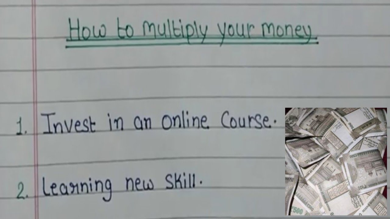 10 lines about how to multiply your money 💰. write ️ an essay on How to ...