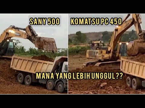 excavator dan dozer buka lahan tambang batu bara - YouTube