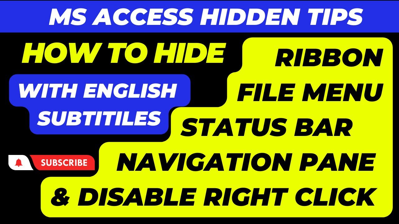 How To Hide Ribbon Tab Navigation Pane Status Bar File Menu In MS how-to-hide-ribbon-tab-navigation-pane-status-bar-file-menu-in-ms