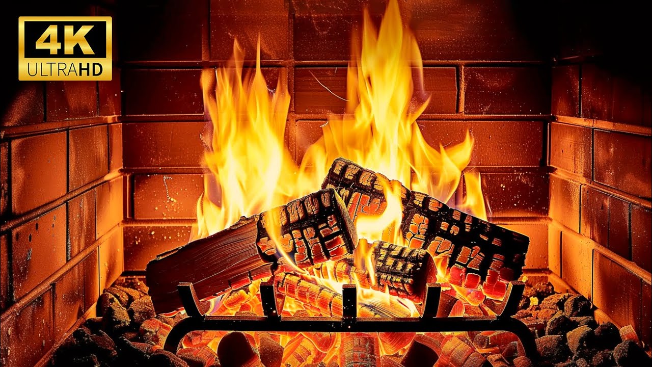 Fireplace 10 Hours 4K UHD 🔥 Gentle Flames and Deep Relaxation - YouTube