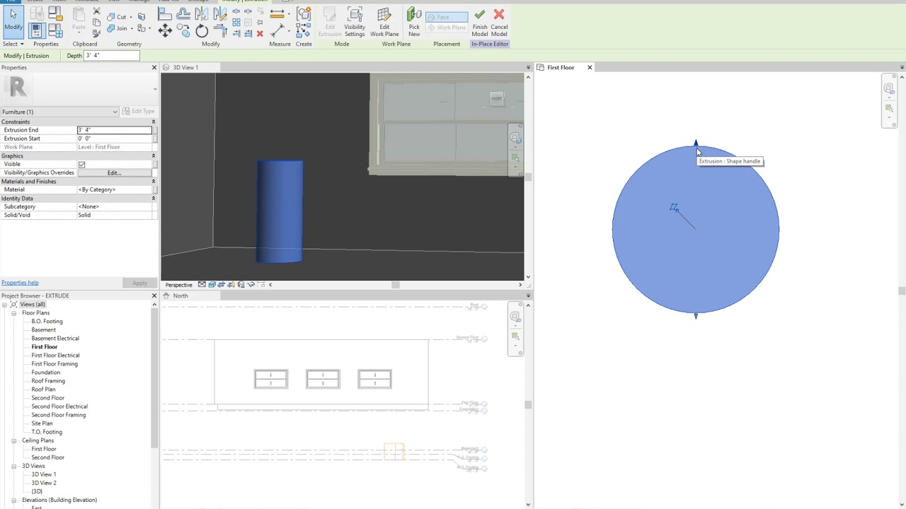 REVIT EXTRUSION REVIEW & VOID FORMS - YouTube