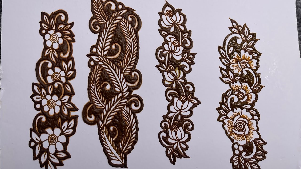 New Dulhan Mehandi Border || letest Bridal Henna Border Design # ...