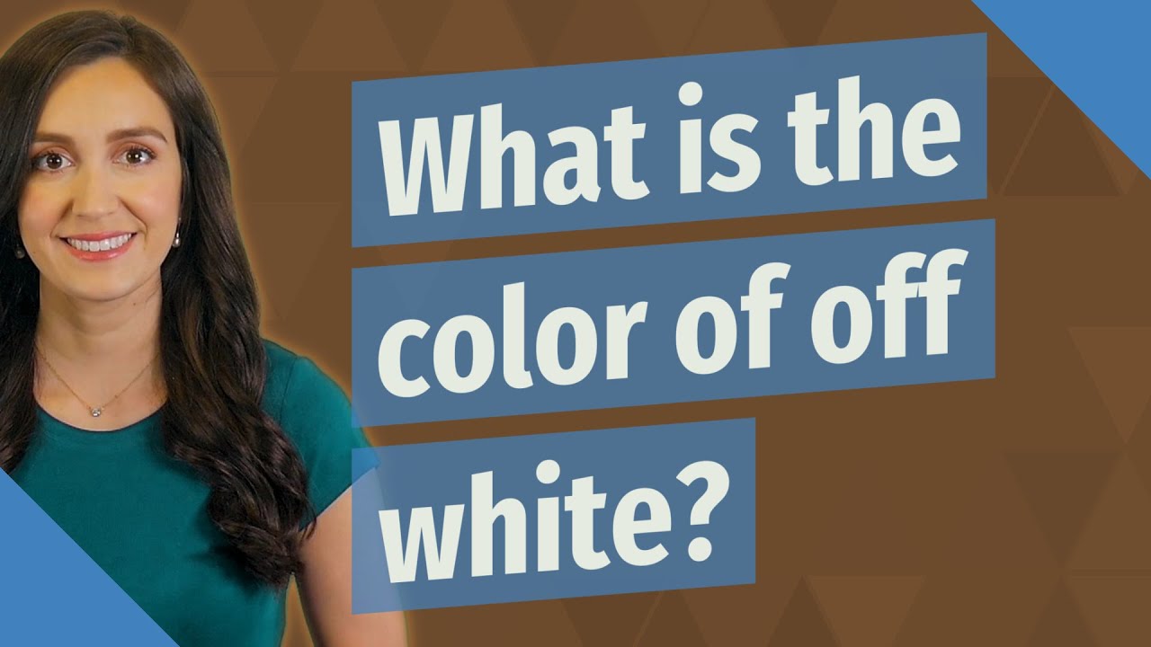 What is the color of off white? - YouTube