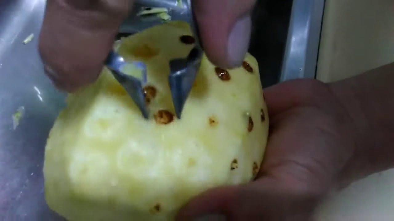 Pineapple Peeler Core Cutter Picker - YouTube