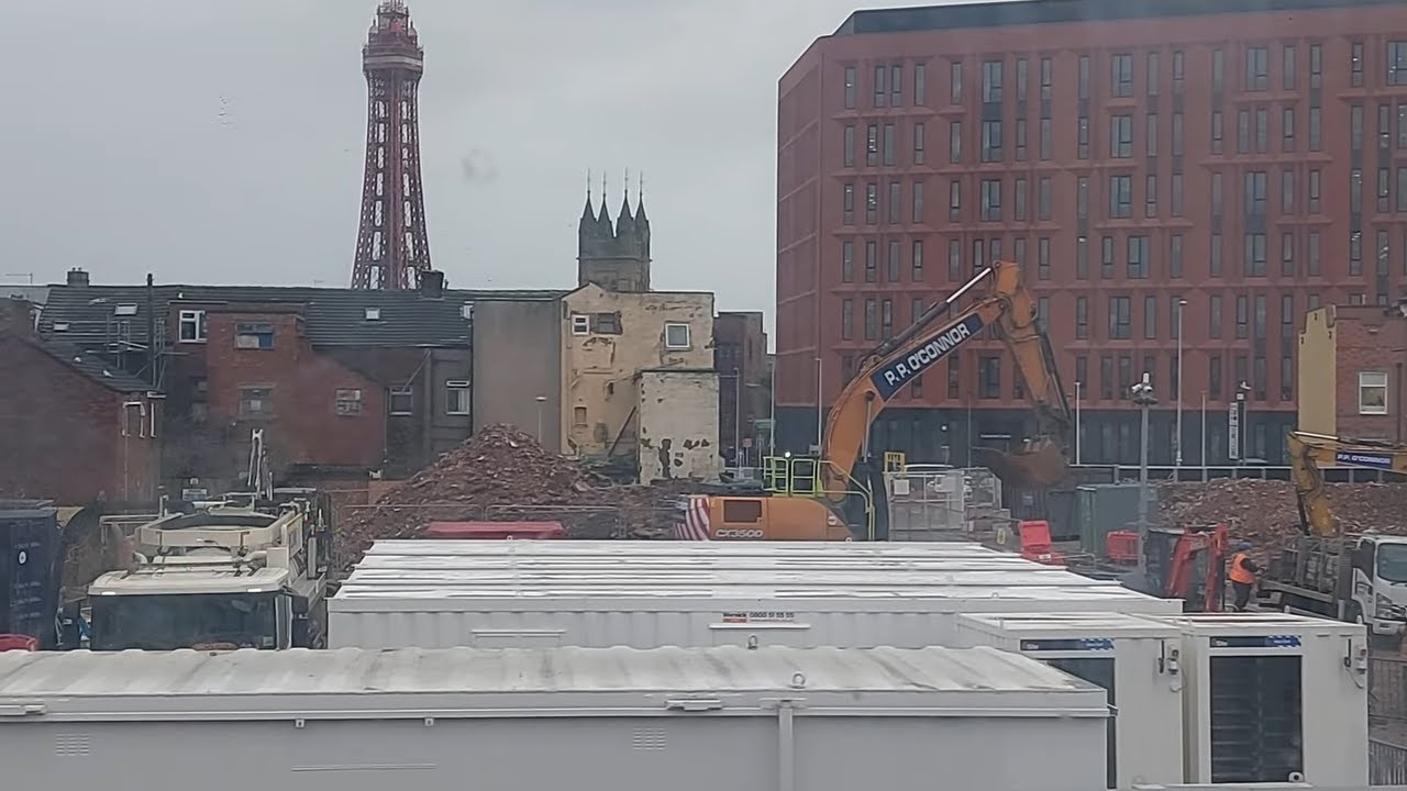 VIEWS OF THE DEMOLITION SITE BLACKPOOL 18/12/2025 BUILDINGS TO BY ...