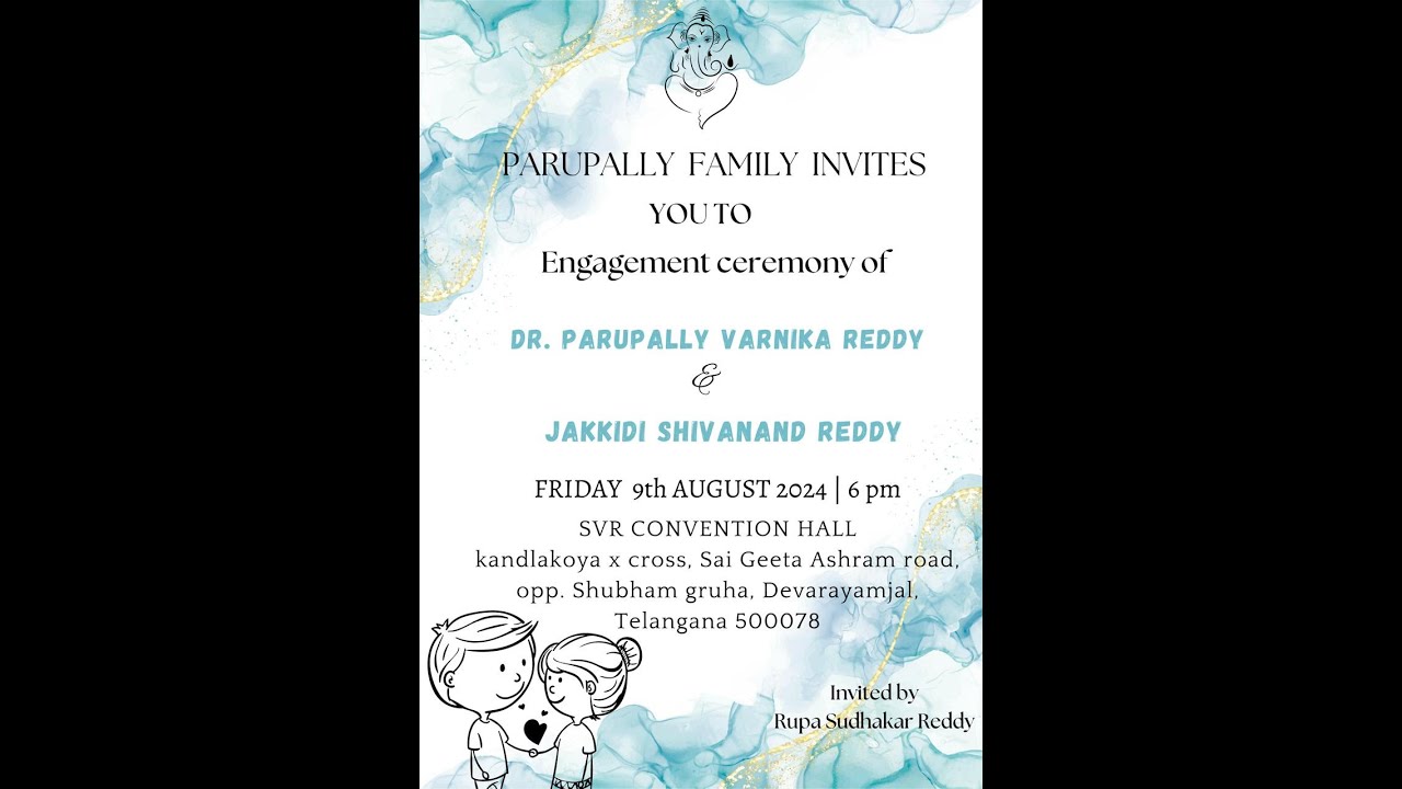 ENGAGEMENT CEREMONY OF VARNIKA REDDDY & SHIVANAND REDDY. - YouTube