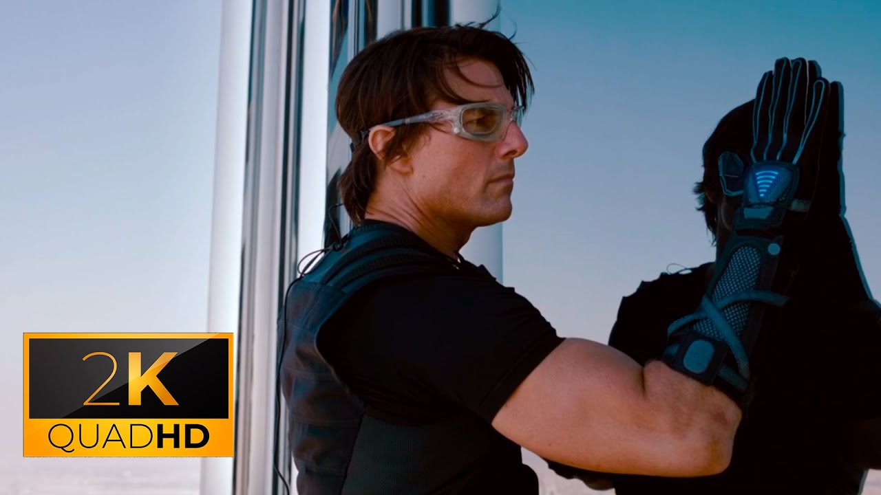 Ethan Hunt climbs on magnetic gloves on ... In the movie Mission: Impossible -Ghost Protocol ...