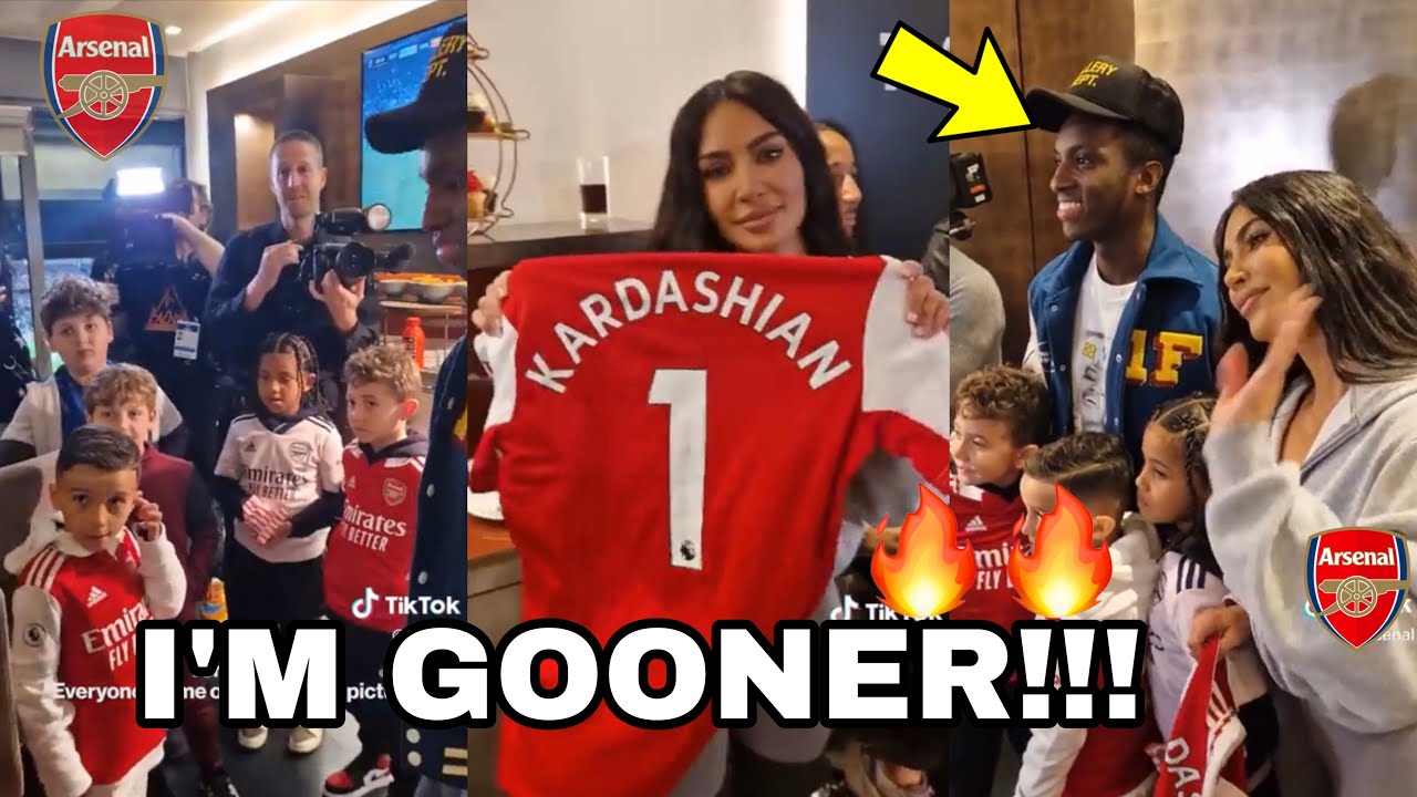 Scenes!🔥Kim Kardashian has Finally Received Arsenal Jersey 👏A Proud ...