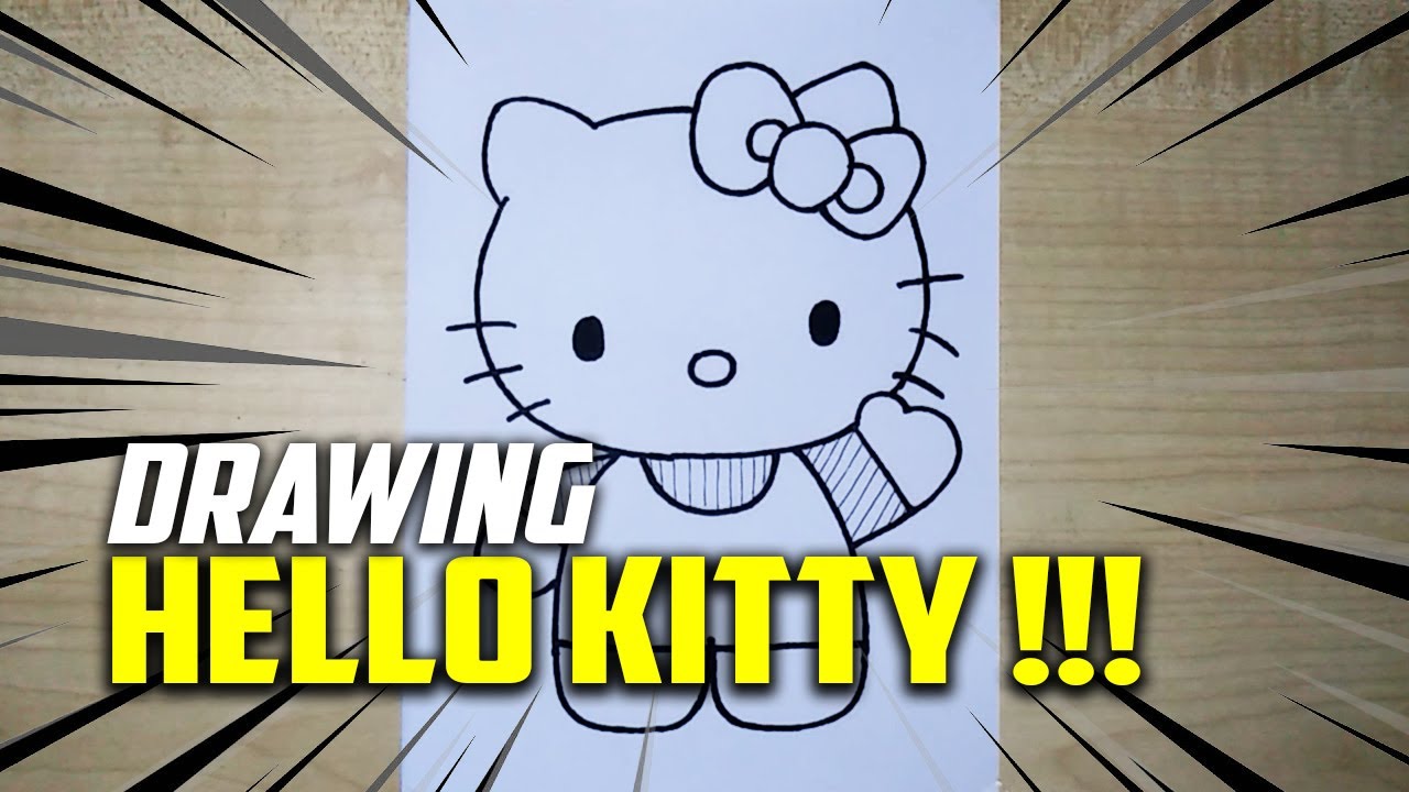 Drawing HELLO KITTY !!! | Hello Kitty & Friends | How to Draw a Cat ...