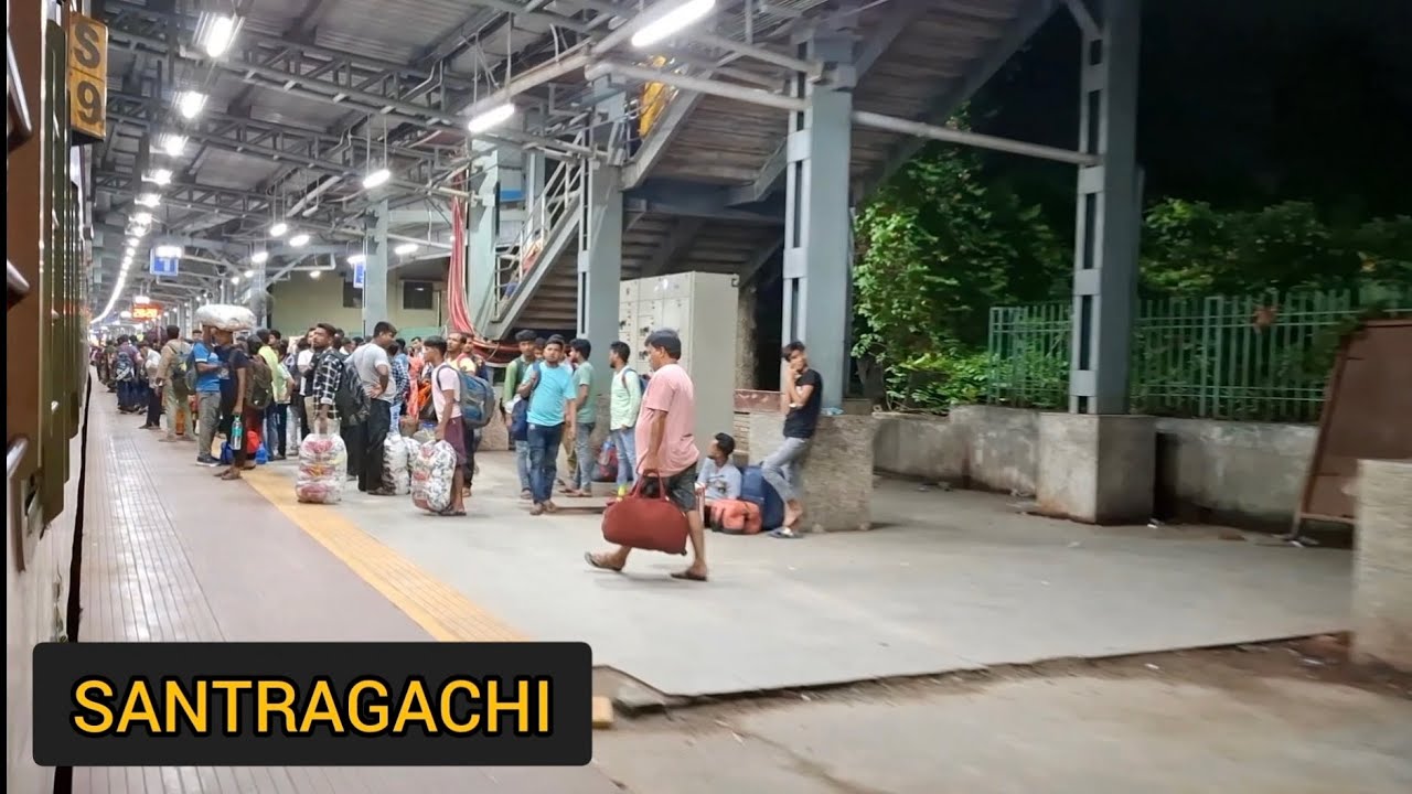 SANTRAGACHI RAILWAY STATION GRAND ENTRY ON BOARD VSKP-SRC SPL EXPRESS ...