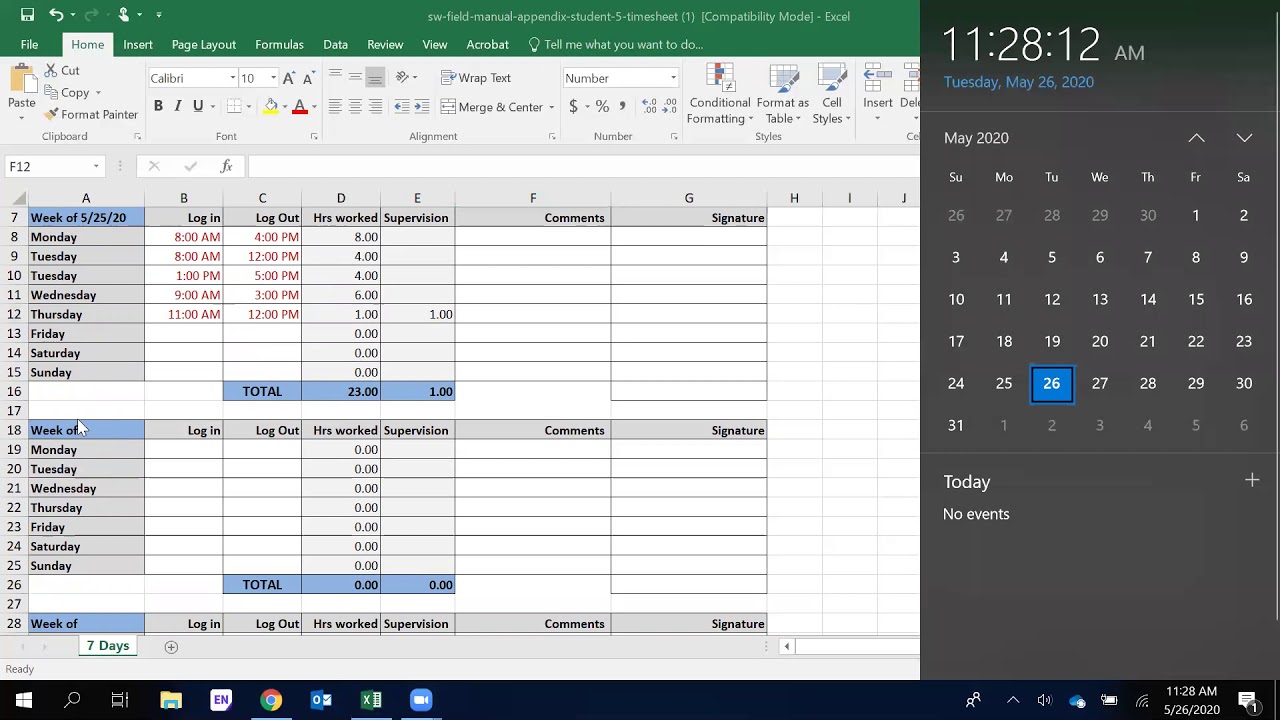 How to create a timesheet - YouTube
