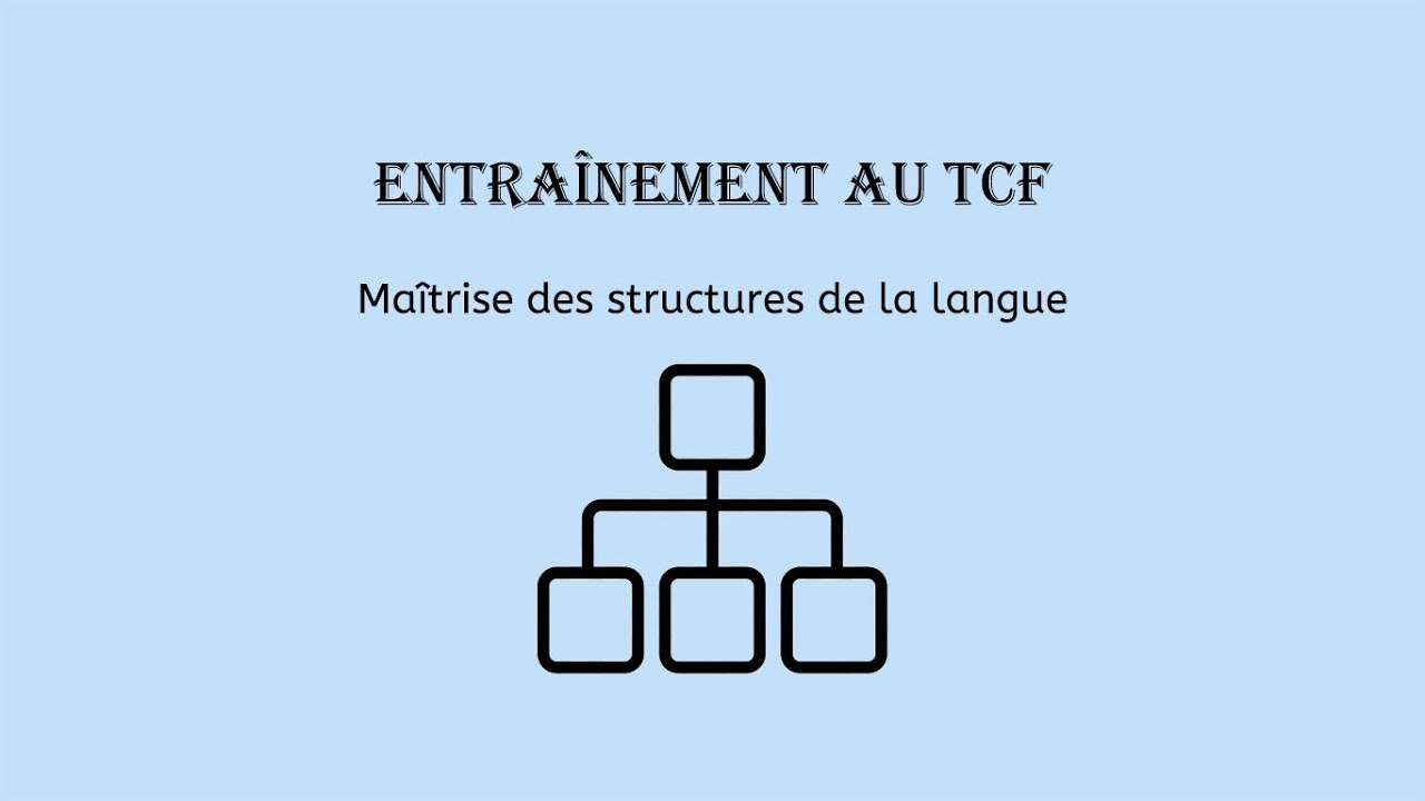 【Entraînement au TCF 2019】Maîtrise des structures de la langue - YouTube