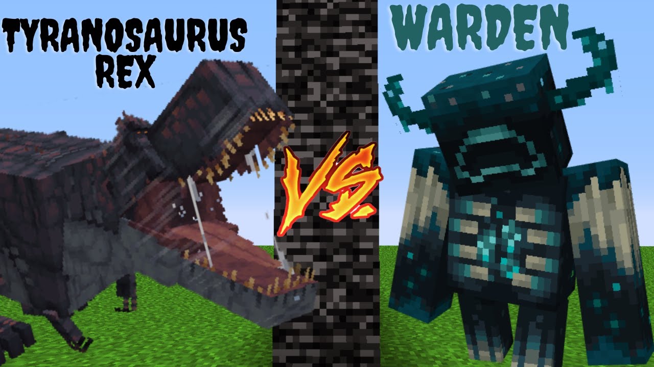 Tyranosaurus Rex (Dawn Era) VS WARDEN / Minecraft Mob Battle - YouTube