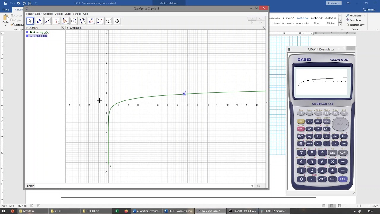 Cours sur la fonction Logarithme décimal log x - YouTube