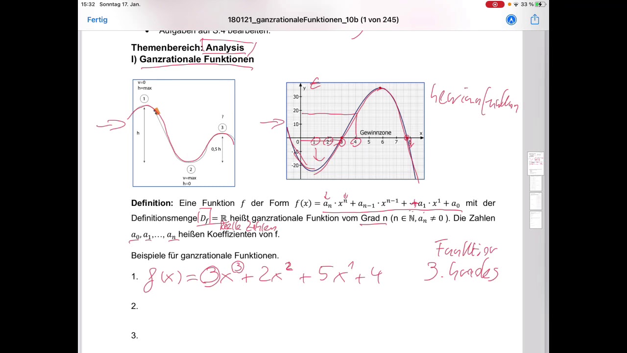 Ganzrationale Funktionen - Einführung: Grad und Nullstellen - YouTube