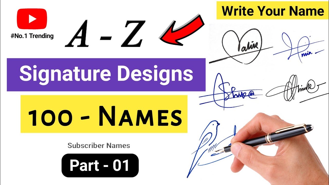 A to Z Signature Styles | Signature Style of My Name | How to Signature ...
