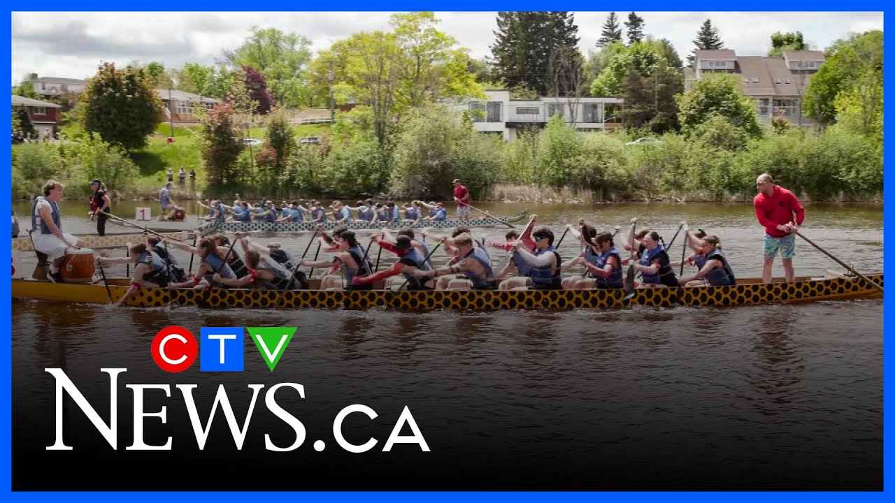 Dragonboat festival kicks off in Moncton - YouTube