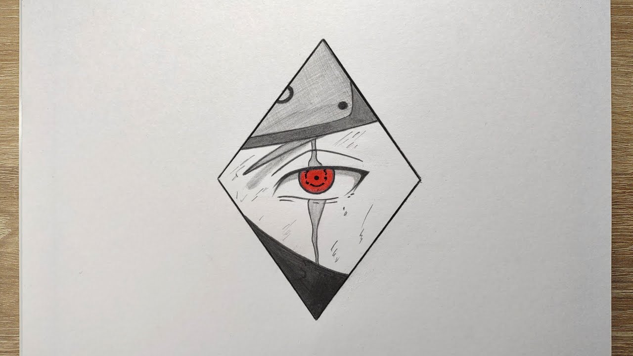 learn to draw Kakashi's Eye step by step | Drawing Kakashi's Eye - YouTube