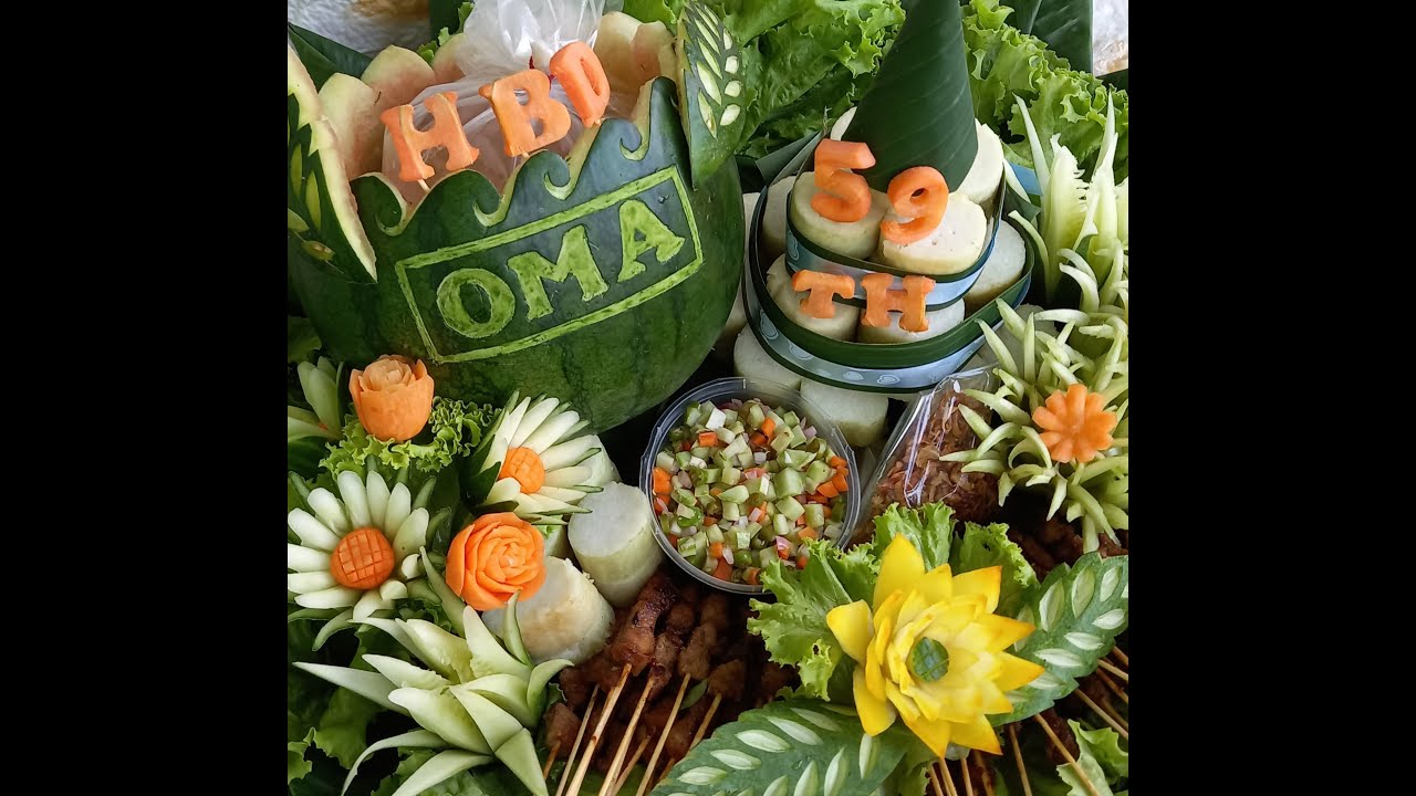 tutorial menyusun tumpeng sate - YouTube