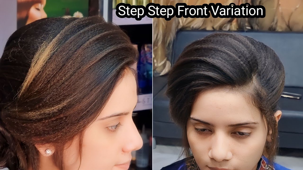 Front Hair Variation New Technique || Front look Hairstyle || Front ...