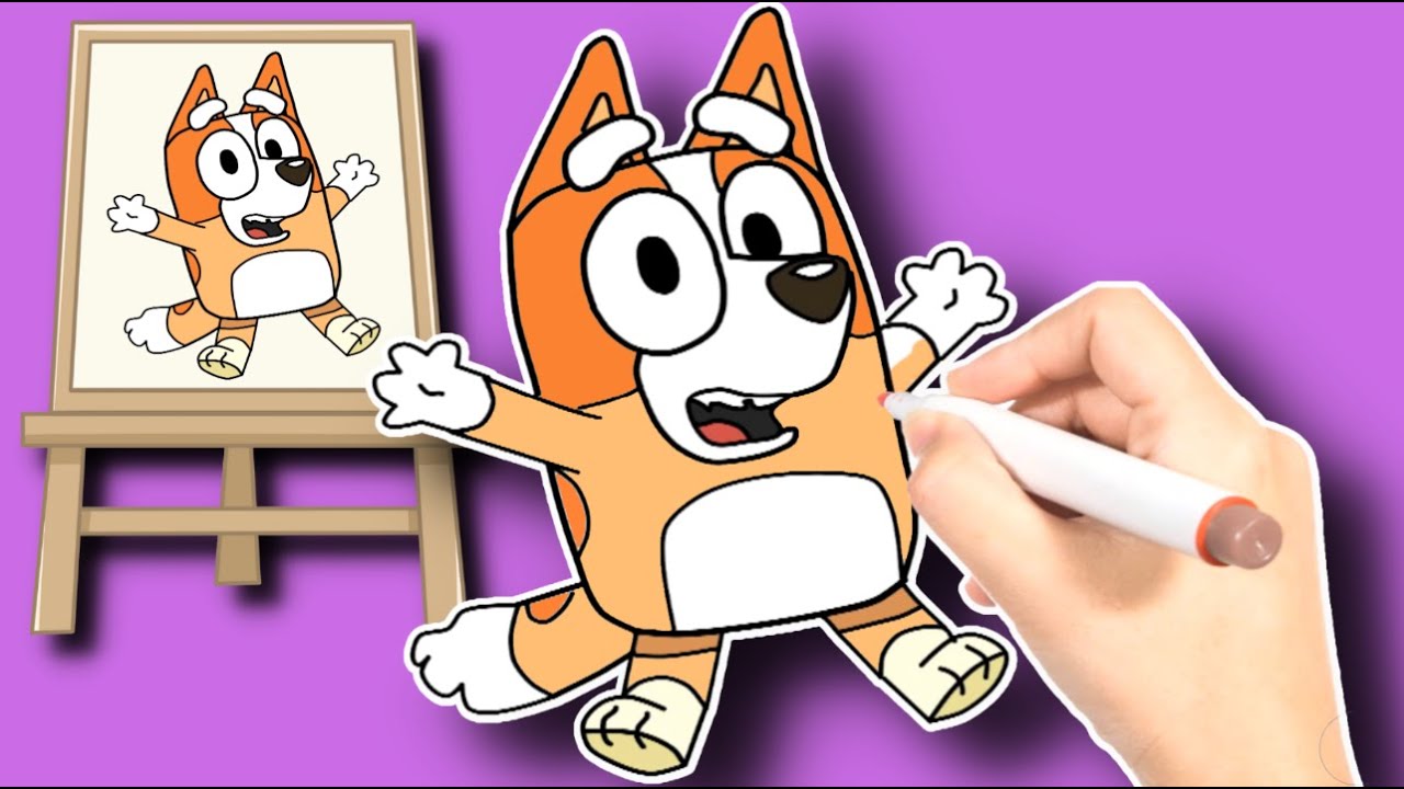 How to draw Bingo from Disney Bluey draw so cute [NEW] - YouTube