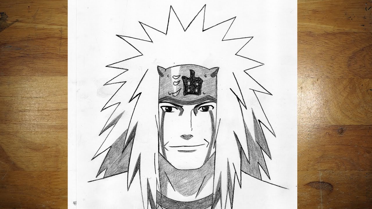 How To Draw Jiraya Sensei | Step By Step Tutorial | Naruto - YouTube