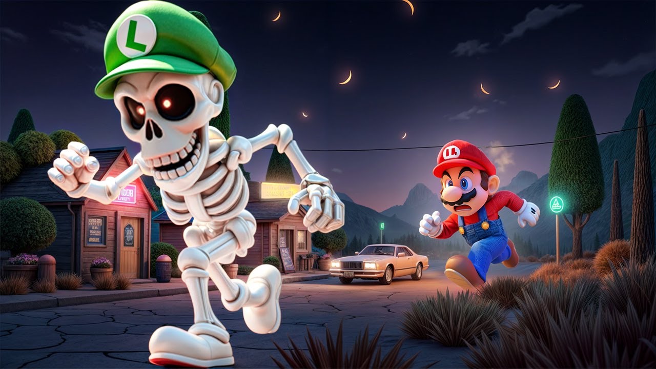 Luigi’s Skeleton Curse: A Monster’s Attack! What Will Mario Do? - YouTube