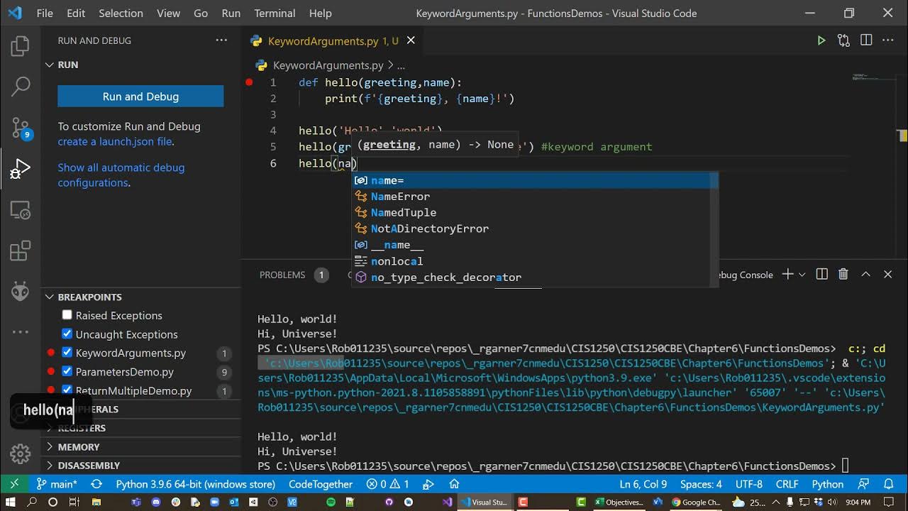 Keyword Arguments - YouTube