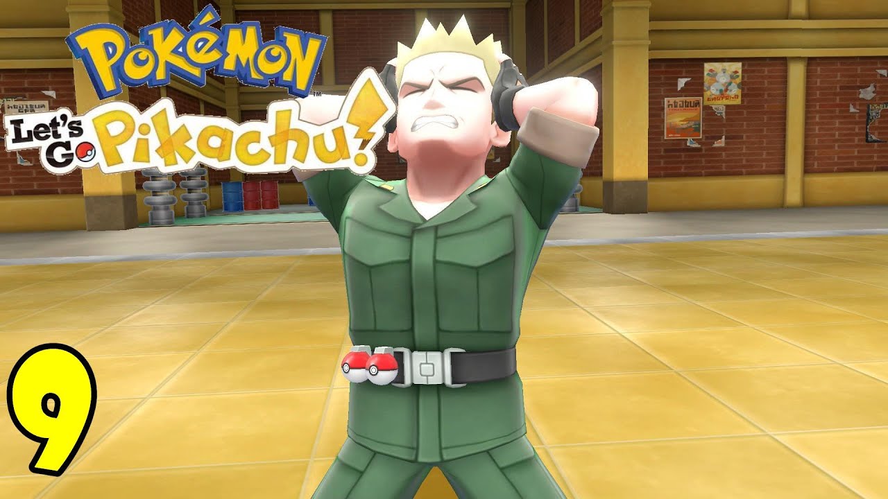Pokémon Let's Go Pikachu [9] - Lt. Surge - YouTube