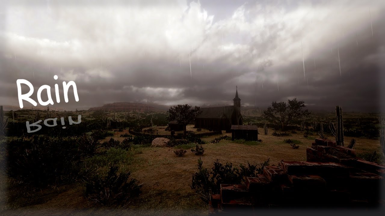 24H | RDR2 - Coot's Chapel | Rain - YouTube