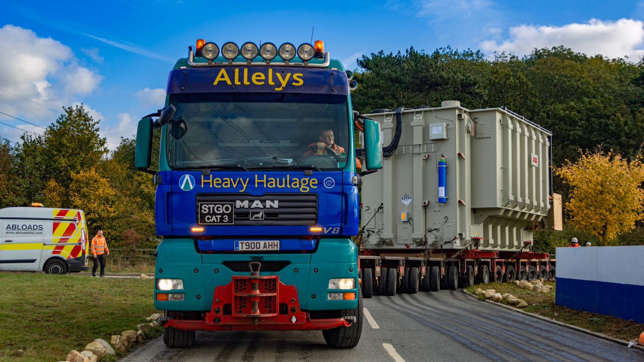 Allelys Heavy Haulage 240t transformer move - YouTube