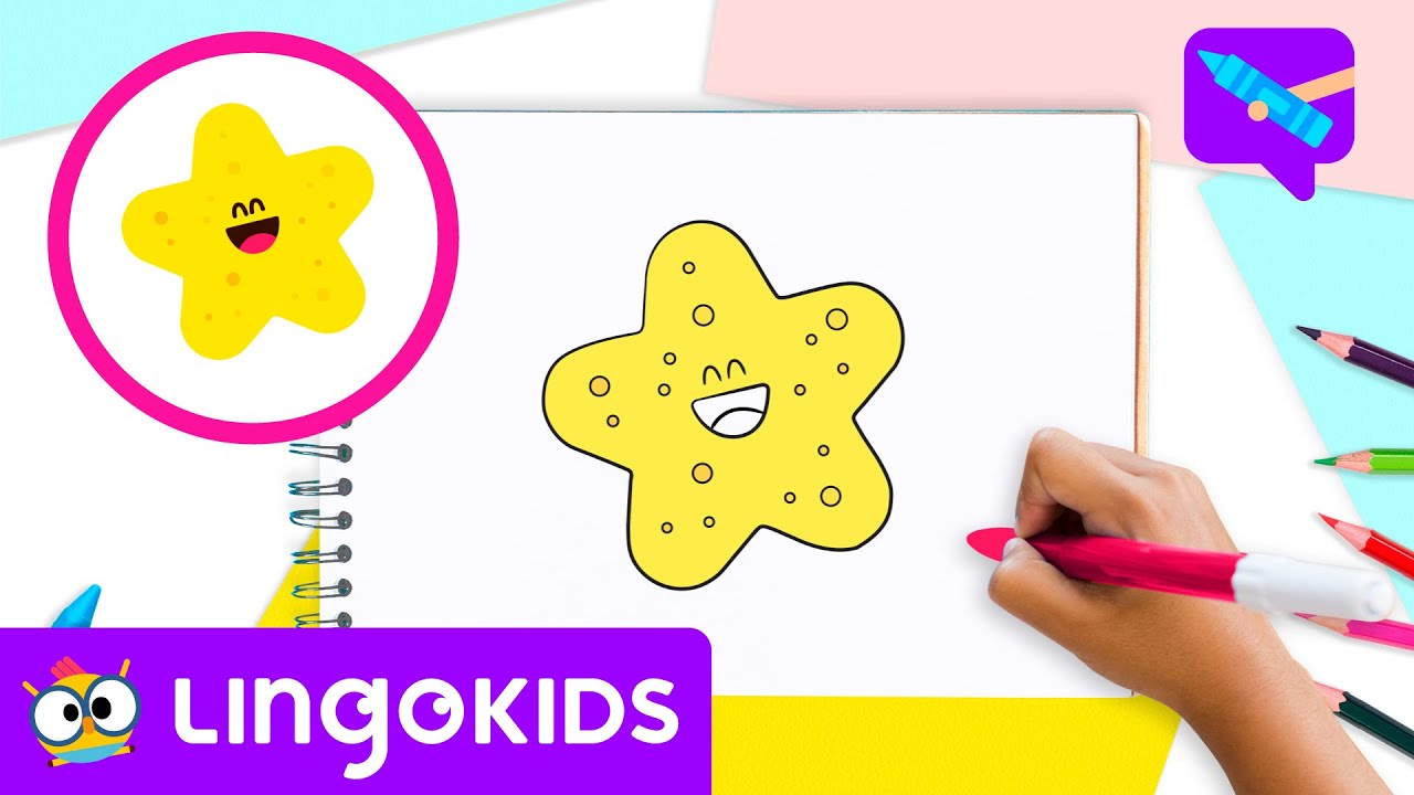 How to draw a STAR ⭐🎨 | Drawing for kids | #CRAFTS by Lingokids - YouTube
