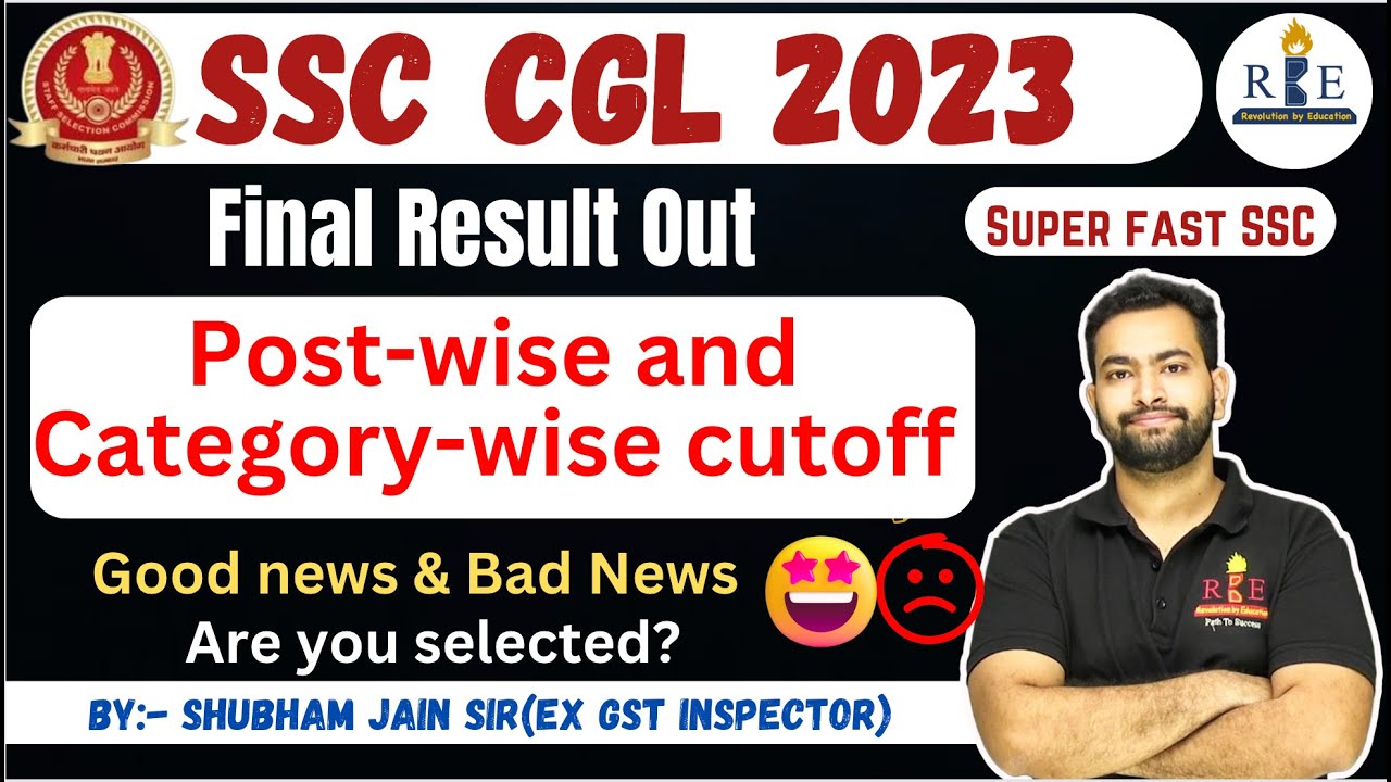 SSC CGL 2023 Final Result out 🔥| Shift-wise and category-wise cutoff ...