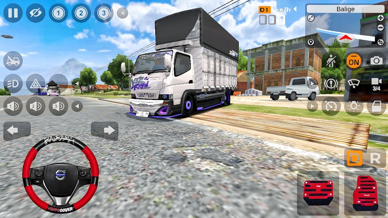 Truk Oleng Canter Ceper Muatan Pupuk Untuk Mengolah Sawah l Mod Bus ...