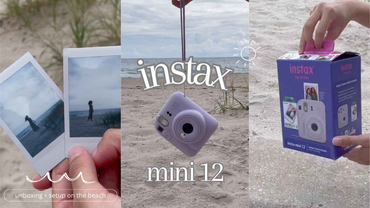 instax mini 12 unboxing instax mini 12 on the beach | setup and use ...