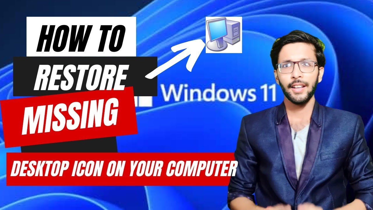 how to restore missing desktop icon ।।This Pc Ko Desktop Par Kaise Laye ...