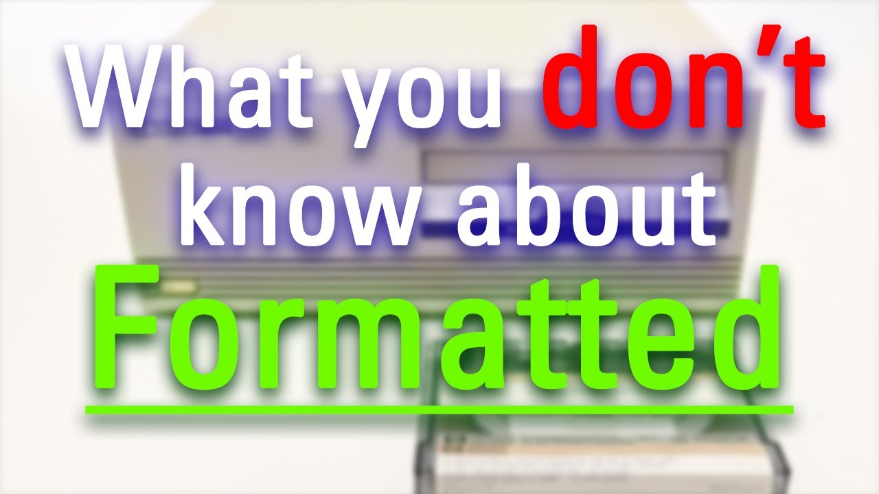 What is Formatted? | How to Say Formatted in English? | How Does ...