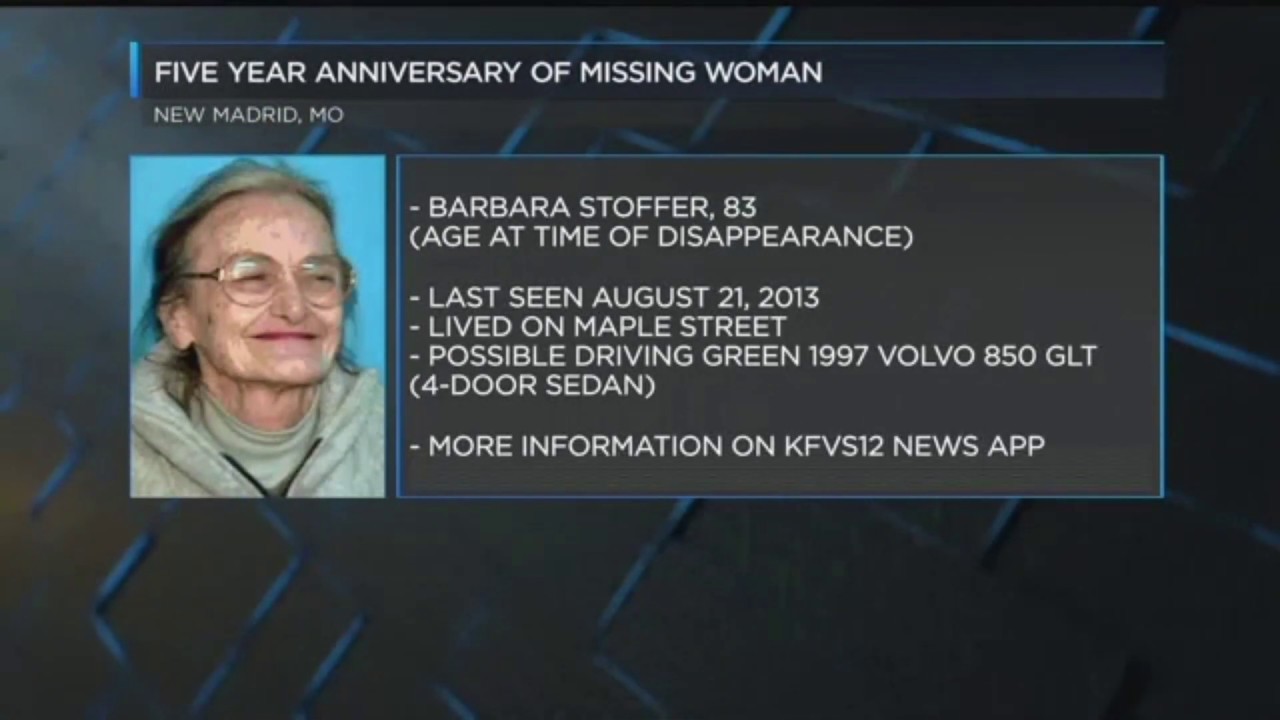 Barbara Stoffer was 83 years old at the time she went missing ...